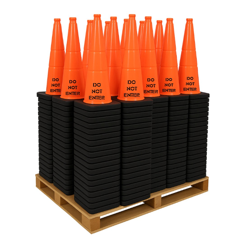 28" DO NOT ENTER Traffic Safety Cone - 7 Lbs - Orange - No Reflective ...